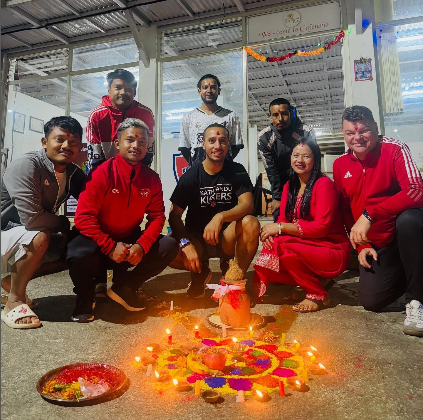 Tihar Celebration at Kathmandu Kickers with Laxmi Puja